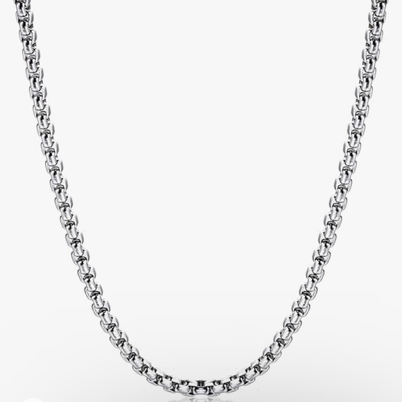 Monily | Jewelry | Monily Square Rolo Chain Necklace Stainless Steel ...